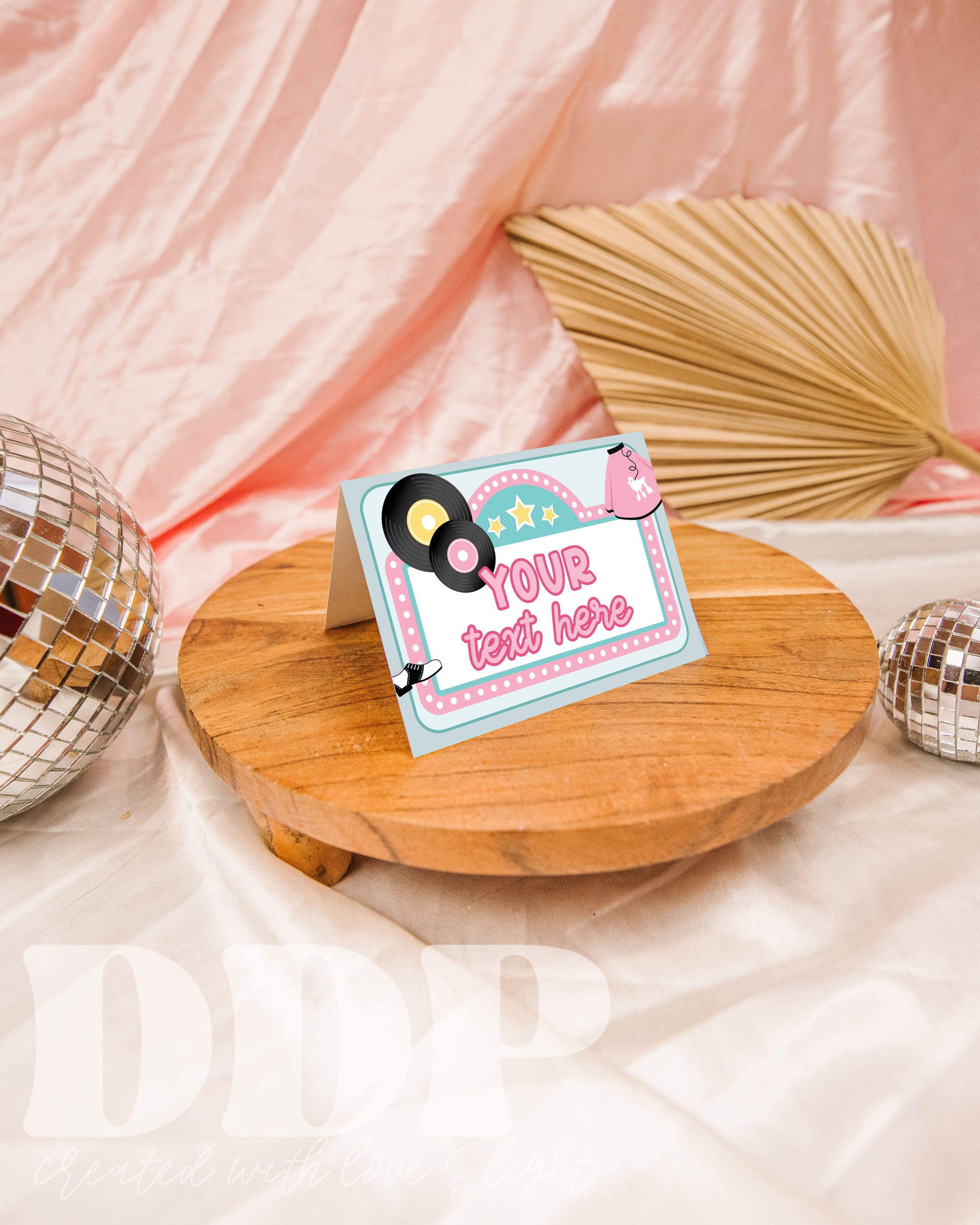 Fifties Party Food Tent Label | Sock Hop 50's Retro Diner Printable Pa ...