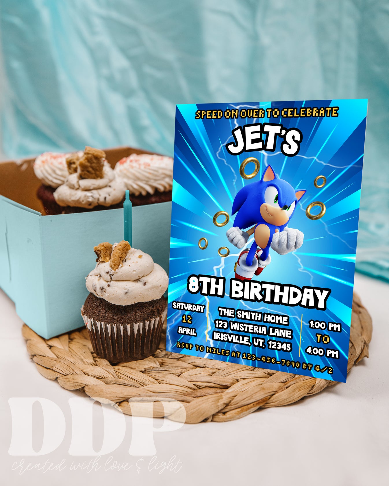 Sonic the Hedgehog Birthday Party Invitation | Super Hedgehog Boys Par ...