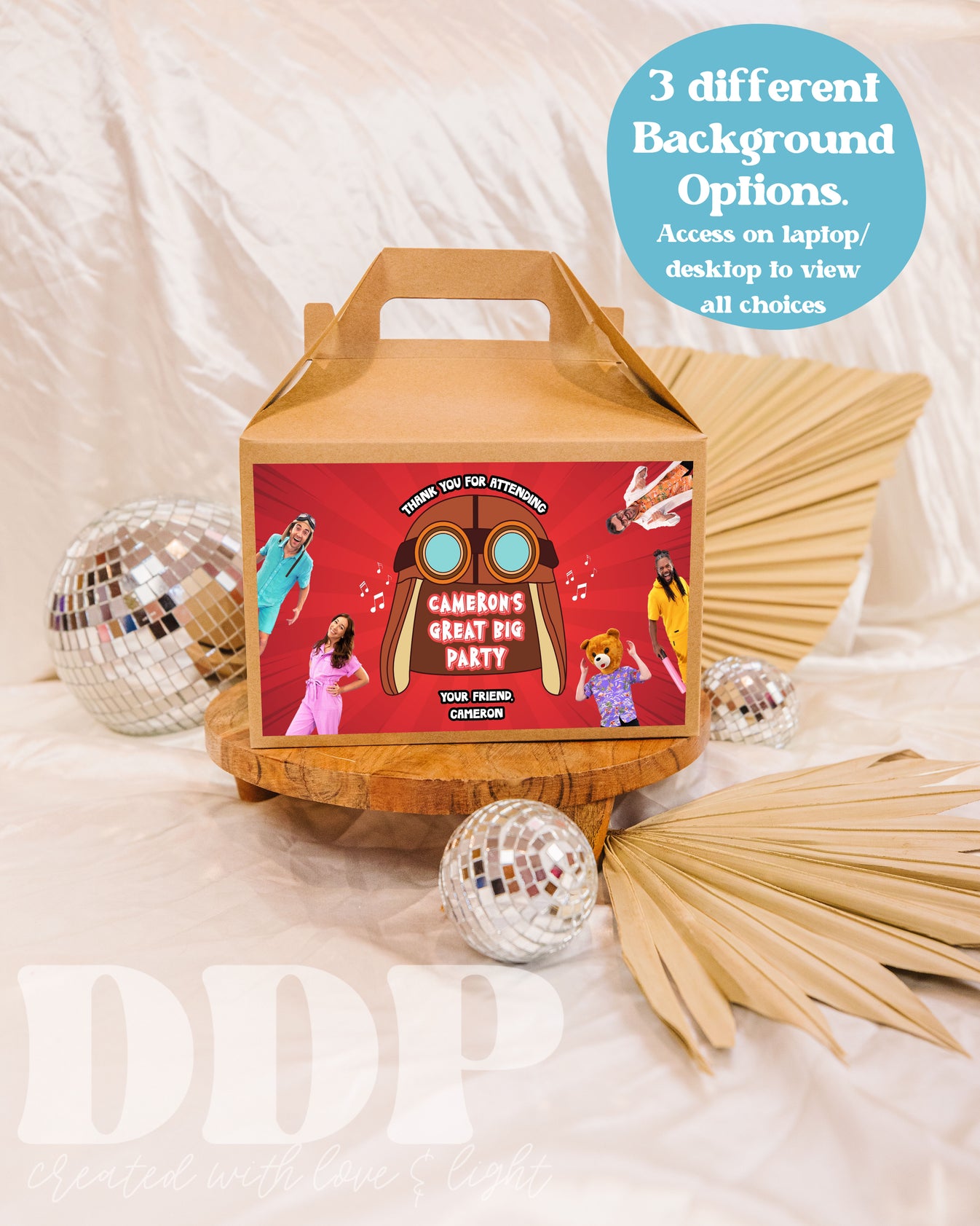 Danny Go Gable Box Label | Danny Go Party Decor | Great Big Party Prin ...