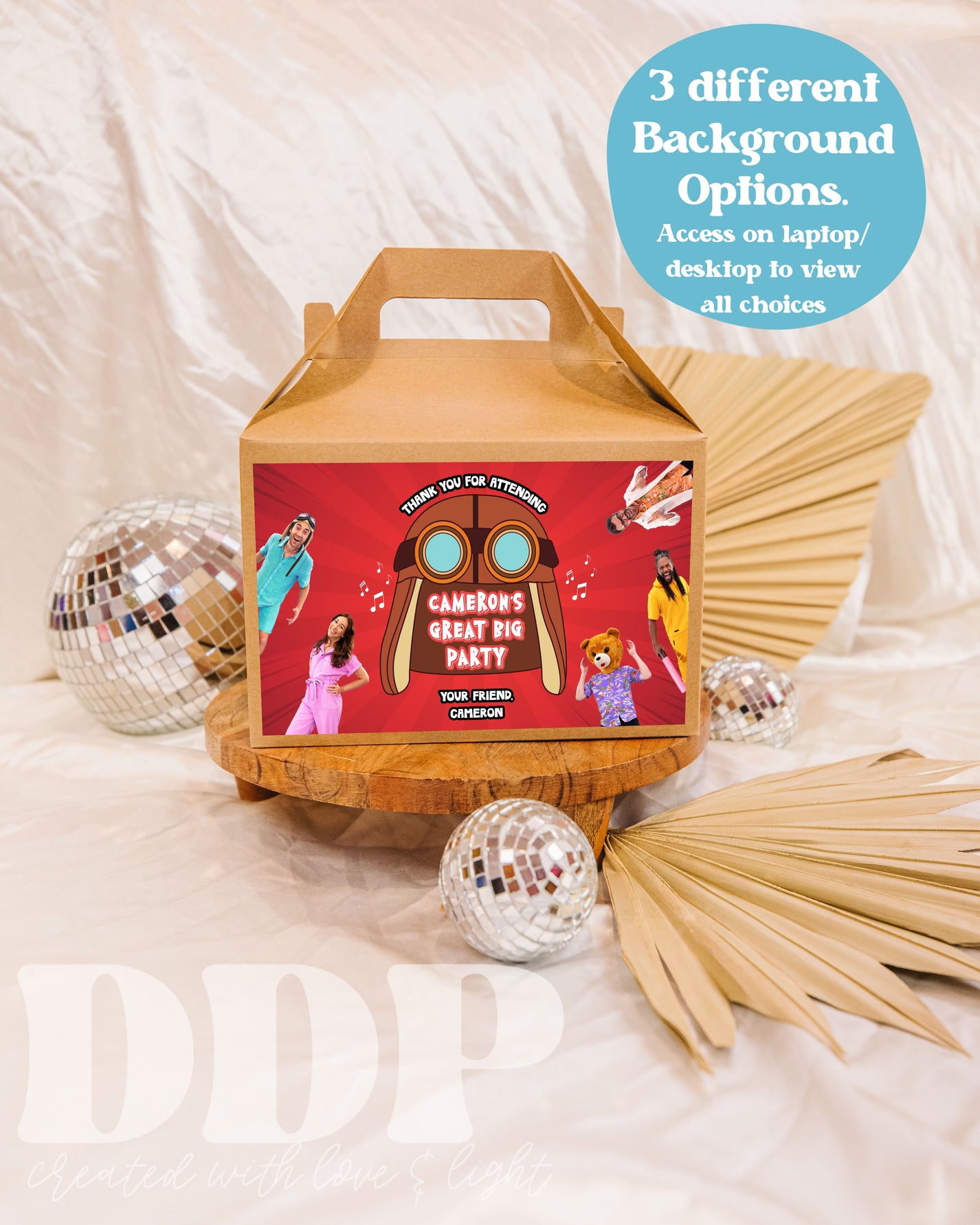 Danny Go Gable Box Label | Danny Go Party Decor | Great Big Party Prin ...
