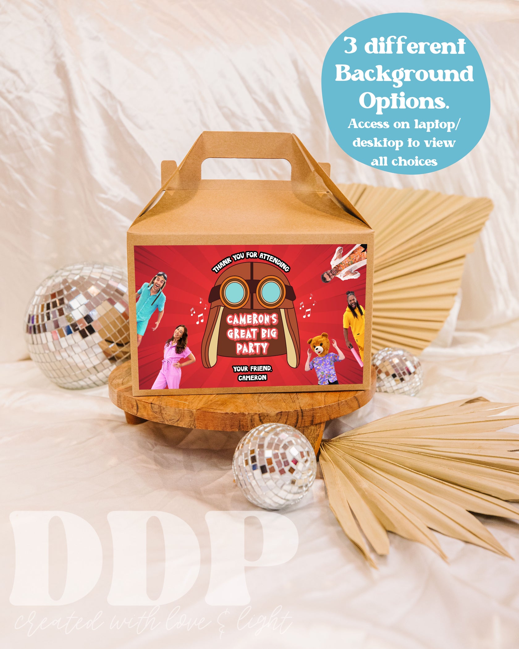 Danny Go Gable Box Label | Danny Go Party Decor | Great Big Party Prin ...