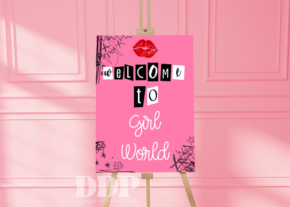 Mean Girls Burn Book Welcome Sign | Mean Girls Printable Party Decor ...