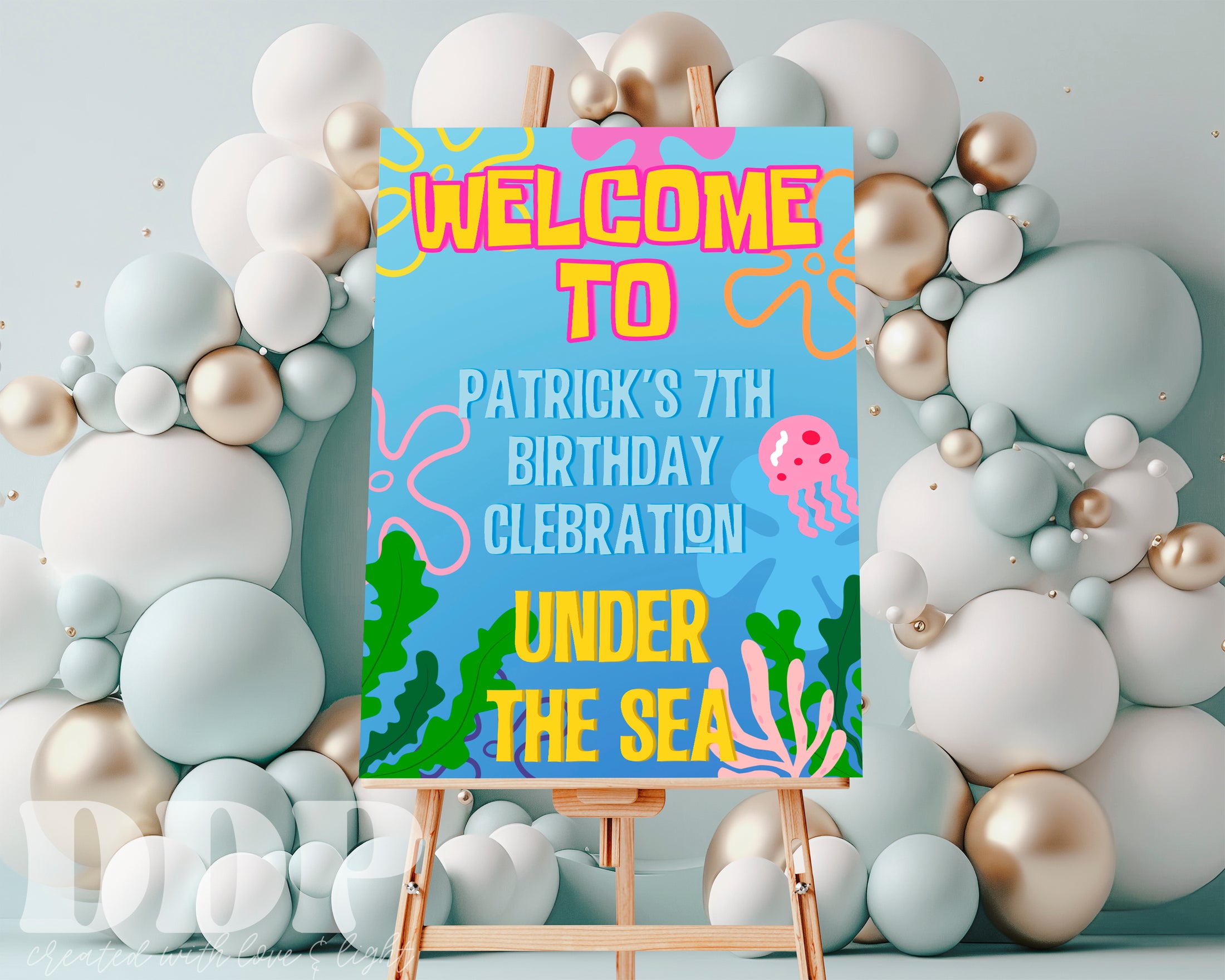 Spongebob Welcome Sign | Printable Colorful Spongebob Party Supplies ...