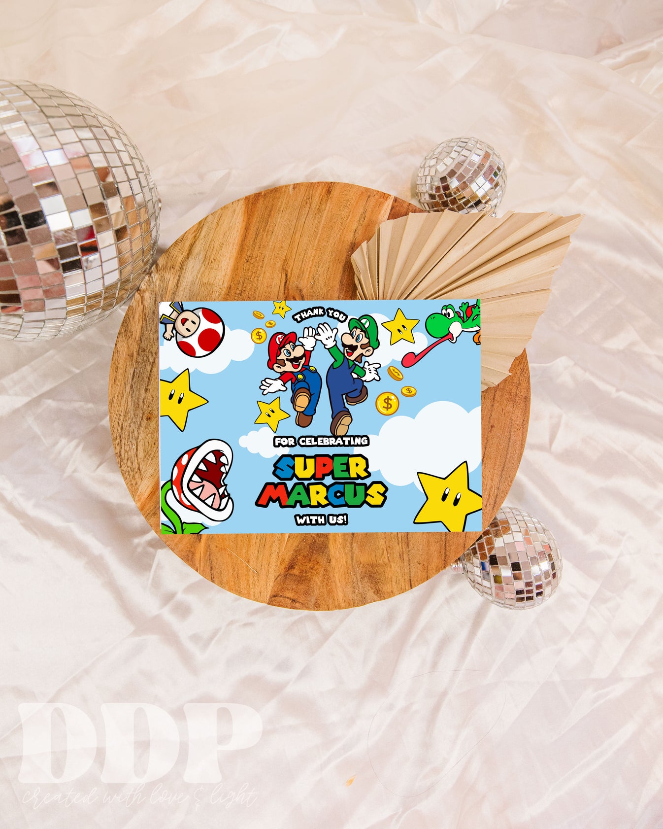 Super Mario Thank You Cards | Super Mario Brothers Birthday Thank You ...