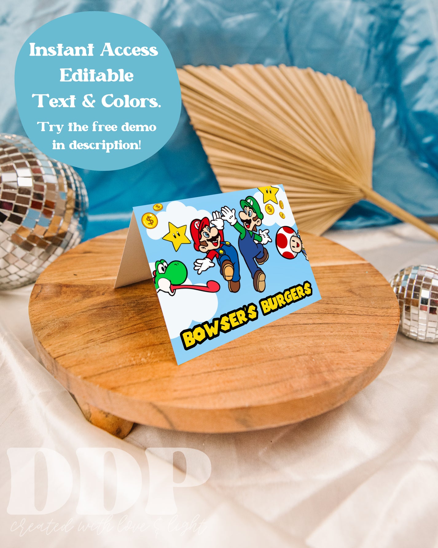 Super Mario Food Tent Label | Super Mario Brothers Birthday Decor Buff ...