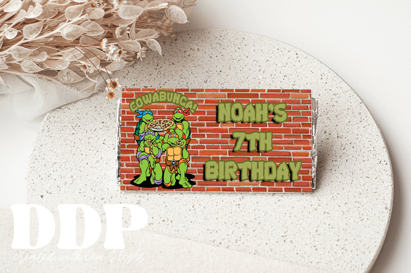 TMNT Chocolate Bar Label | Teenage Mutant Ninja Turtles Birthday Party ...