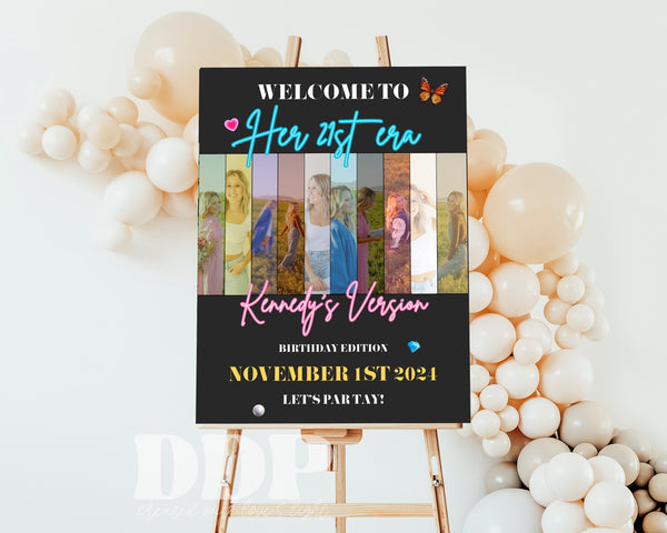 Eras Tour Welcome Sign | Swiftie Eras Birthday Printable Party Supplie ...