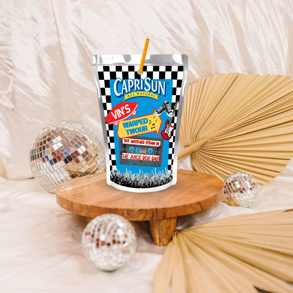 Warped Tour 2nd Birthday Juice Pouch Label | Warped Two-ur Printable B ...