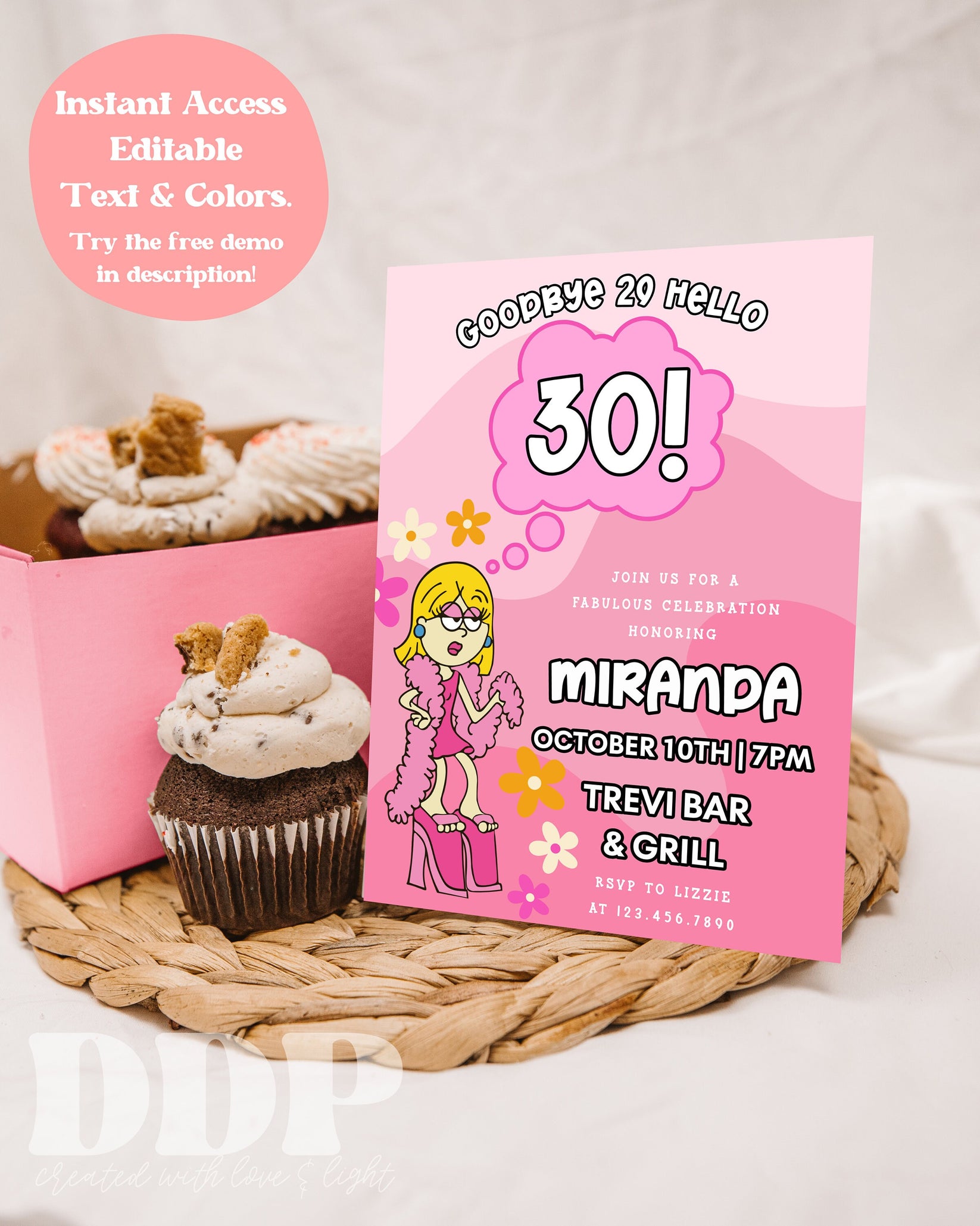 Lizzie McGuire Inspired Birthday Invitation | Lizzie McGuire Editable ...