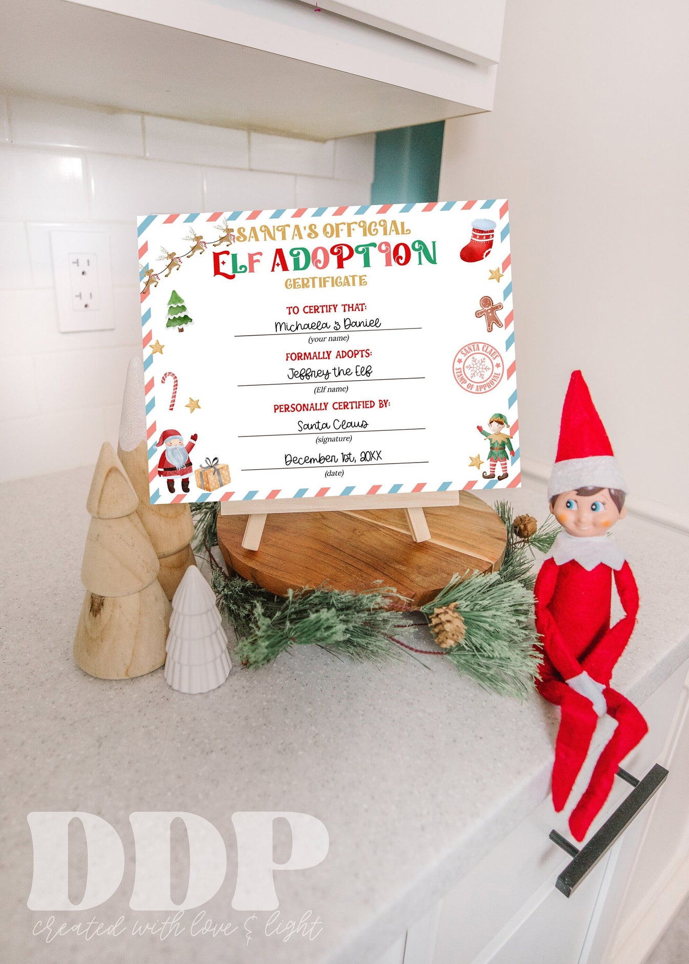 Elf on the Shelf Adoption Certificate | Editable Letter From Your Holi ...