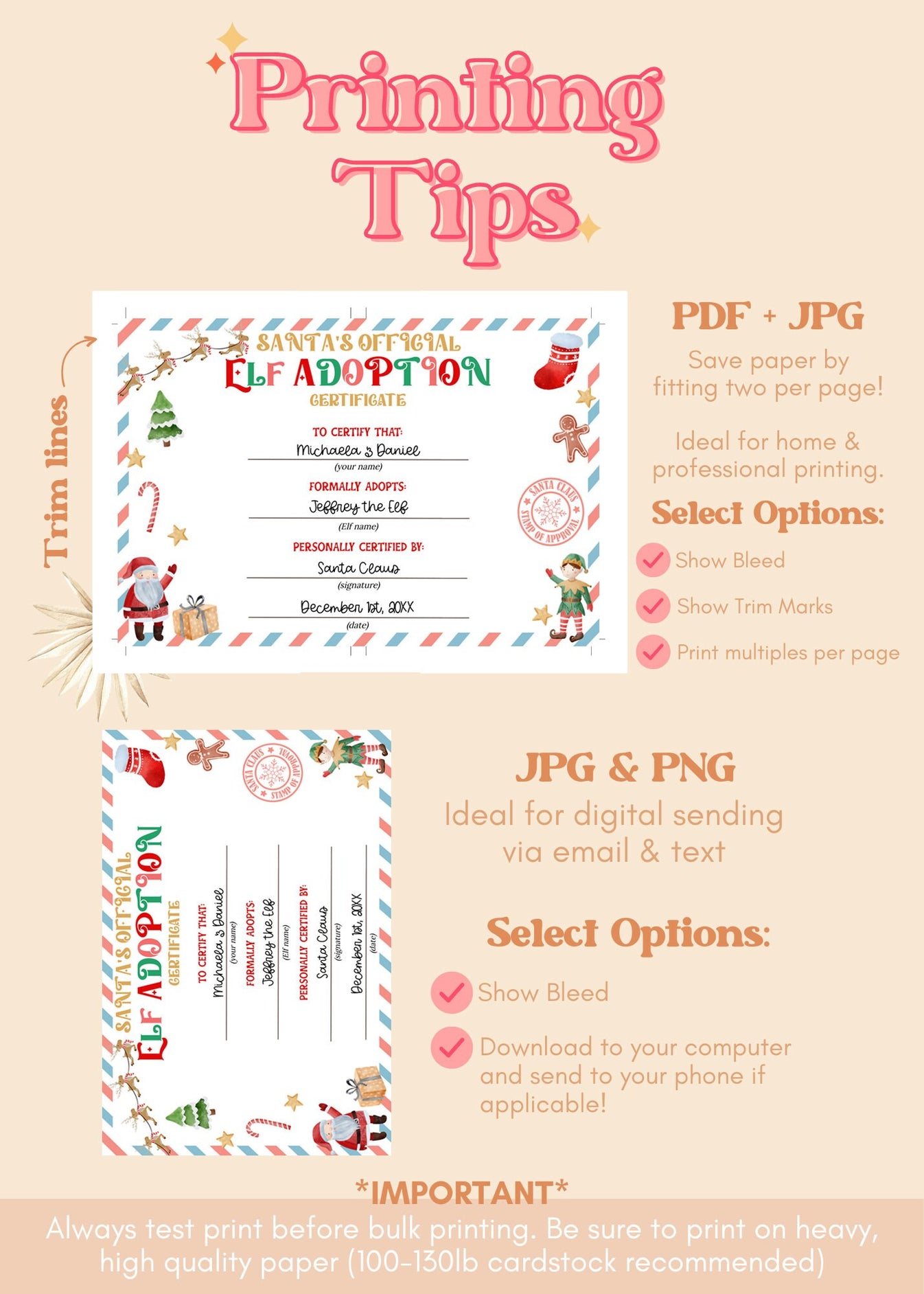 Elf on the Shelf Adoption Certificate | Editable Letter From Your Holi ...