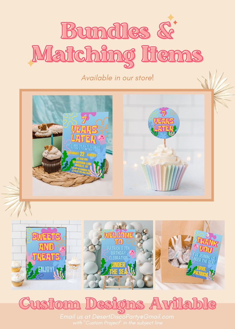 Spongebob Table Signs | Printable Colorful Spongebob Party Supplies ...