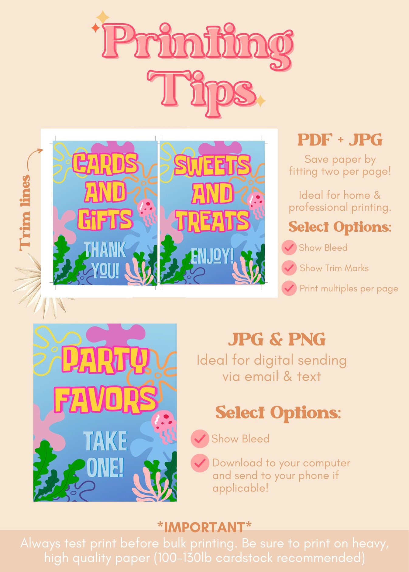 Spongebob Table Signs | Printable Colorful Spongebob Party Supplies ...