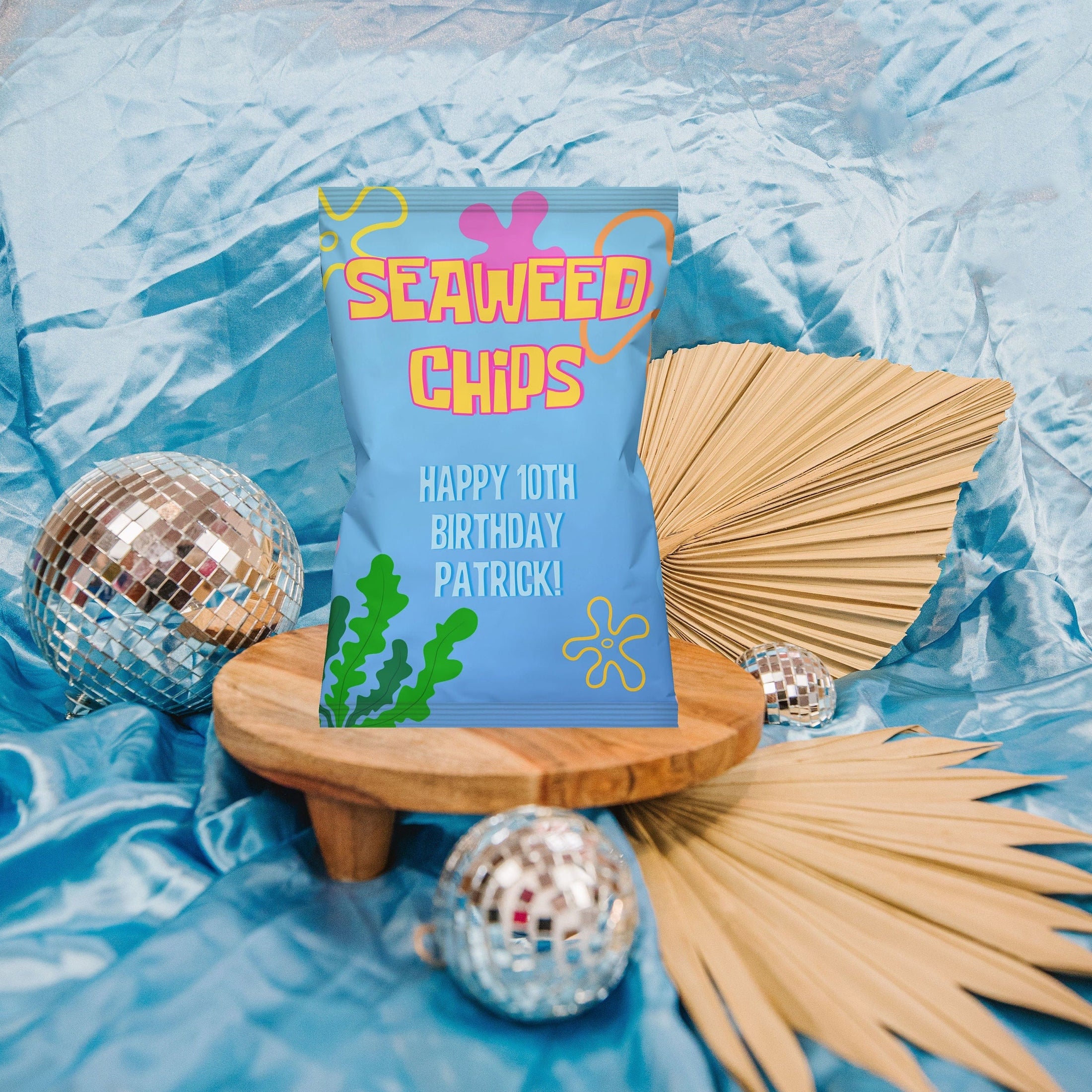 Spongebob Chips Bag Label | Printable Colorful Spongebob Party Decor ...