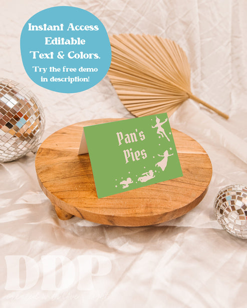 Peter Pan Food Tent Label | Neverland Birthday Party Supplies | Never ...
