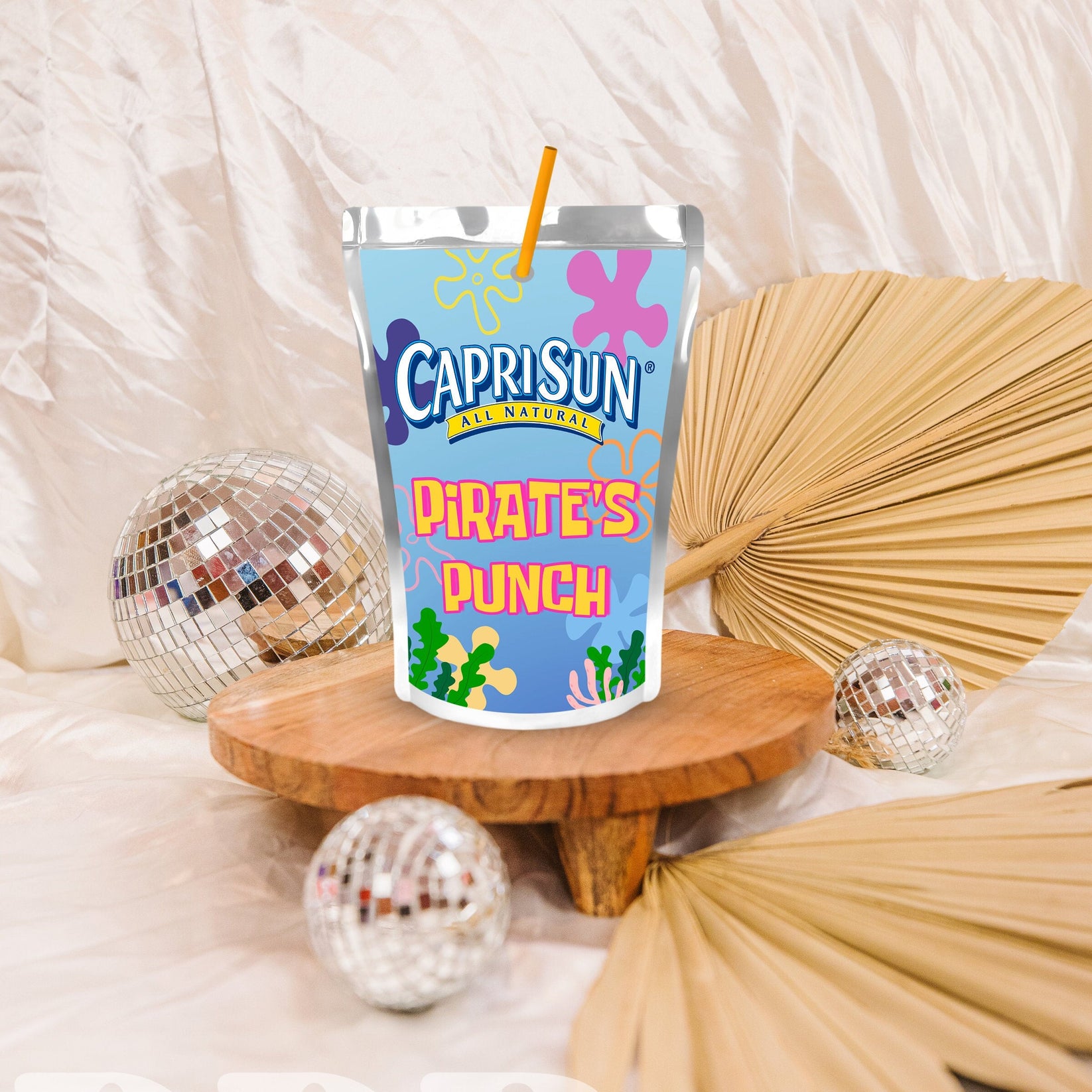 Spongebob Juice Pouch Label | Printable Colorful Spongebob Party Decor ...